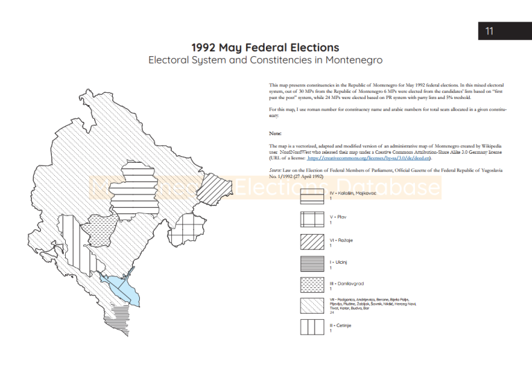 Electoral Maps (1990 – 2025) – Montenegrin Elections (MNEE) Database